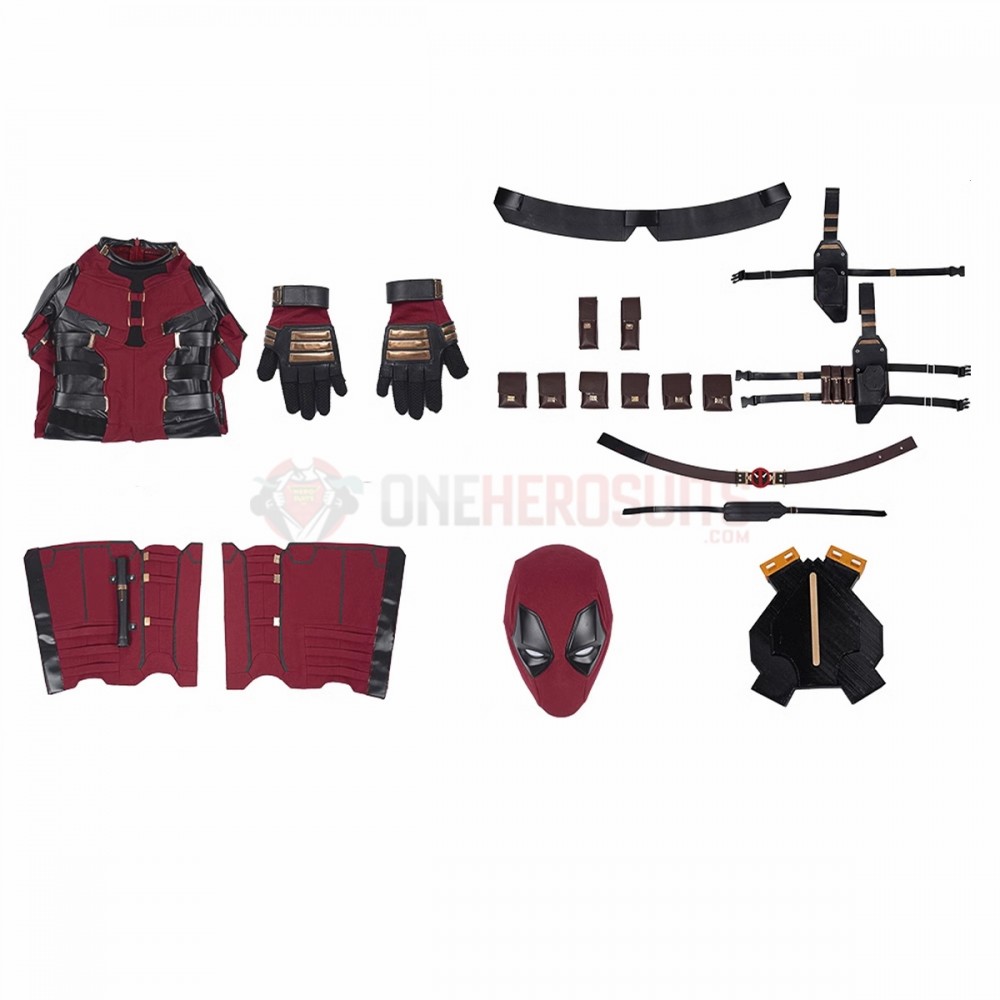 Kids Deadpool Cosplay Costumes Kidpool Leather Suits Top Level