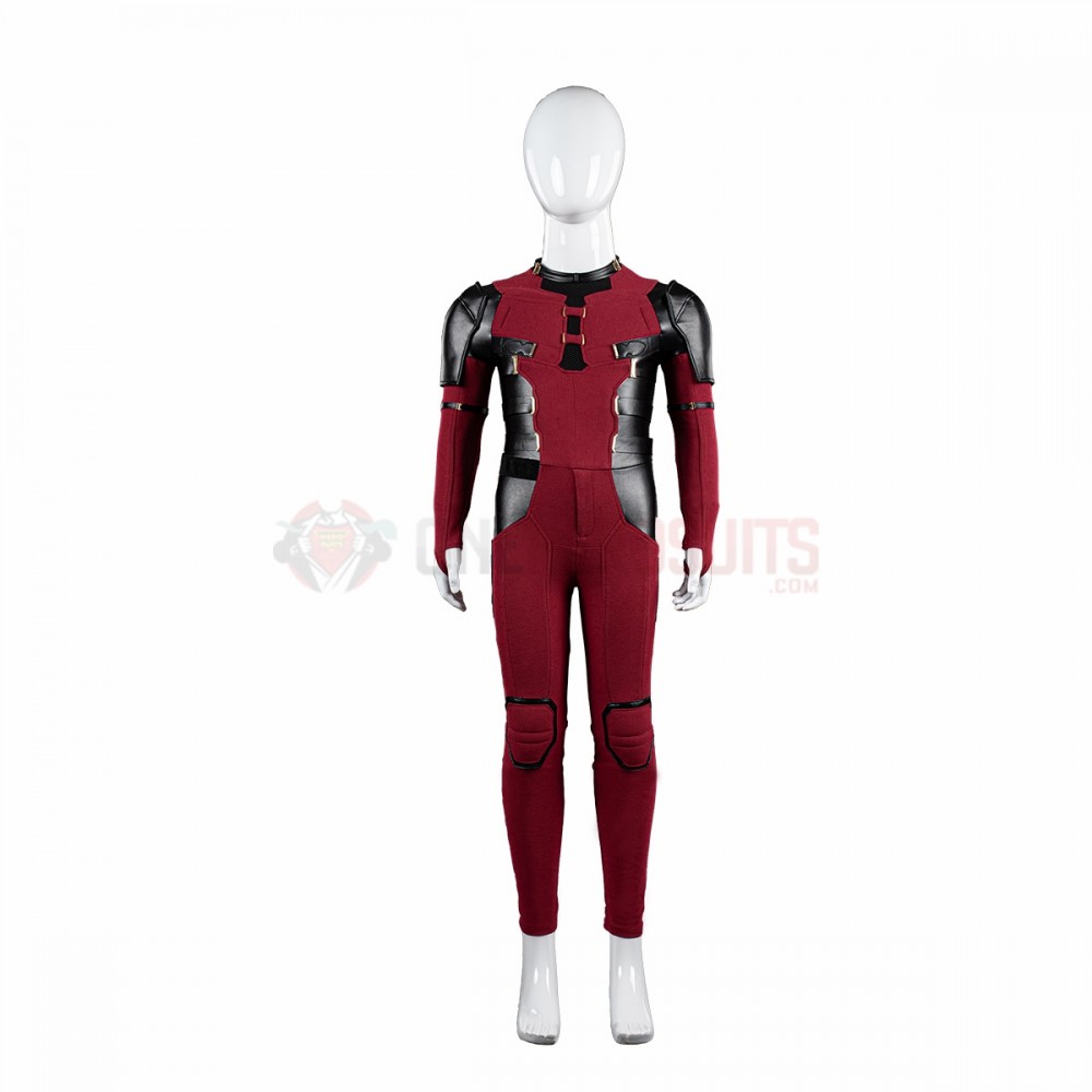 Kids Deadpool Cosplay Costumes Kidpool Leather Suits Top Level