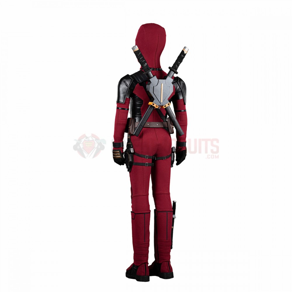Kids Deadpool Cosplay Costumes Kidpool Leather Suits Top Level