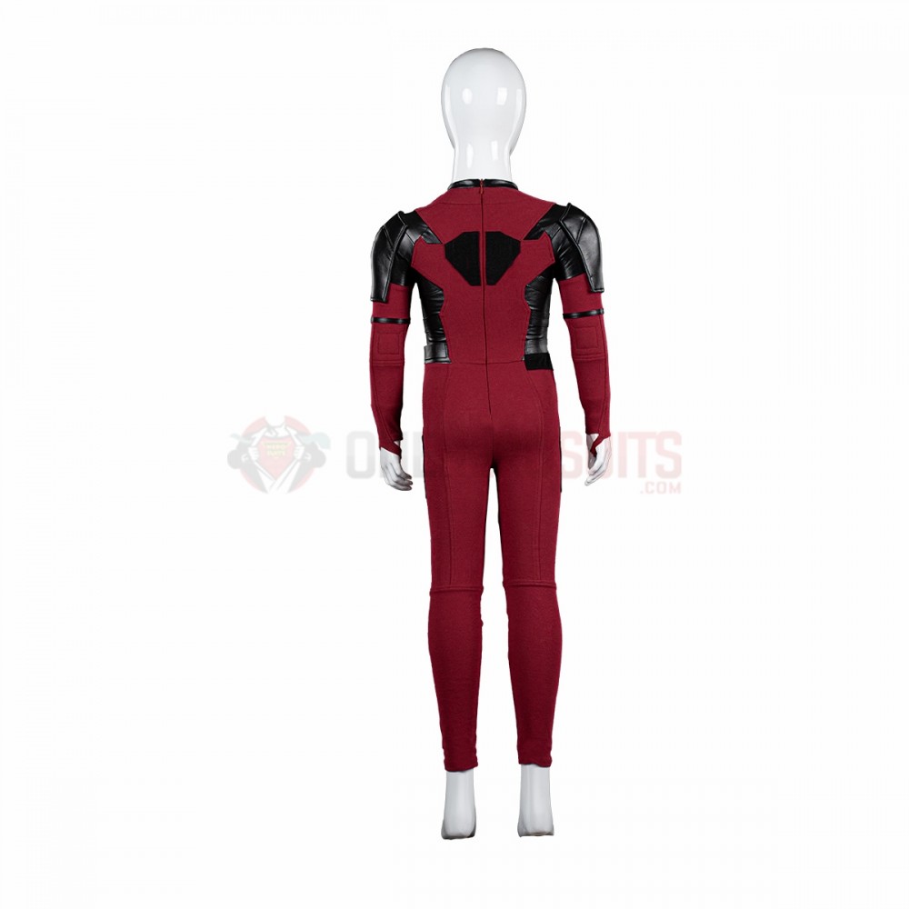 Kids Deadpool Cosplay Costumes Kidpool Leather Suits Top Level