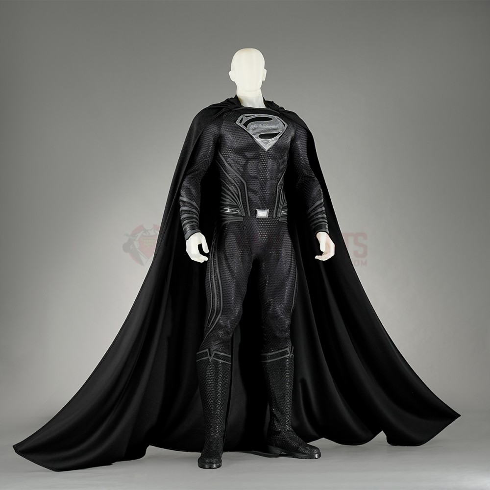 Superhero Clark Kent Black Cosplay Costumes Halloween Male Suits