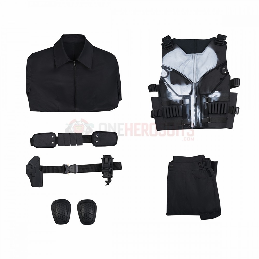 Daredevil Born Again The Punisher Cosplay Costumes Frank Castle Top ...
