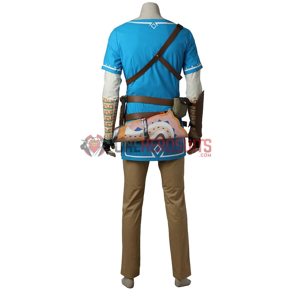 Link Blue Tunic Cosplay Costume The Legend of Zelda Breath of the Wild Suit