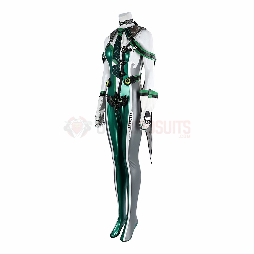 Stellar Blade EVE 07 Cosplay Costume Green Suit