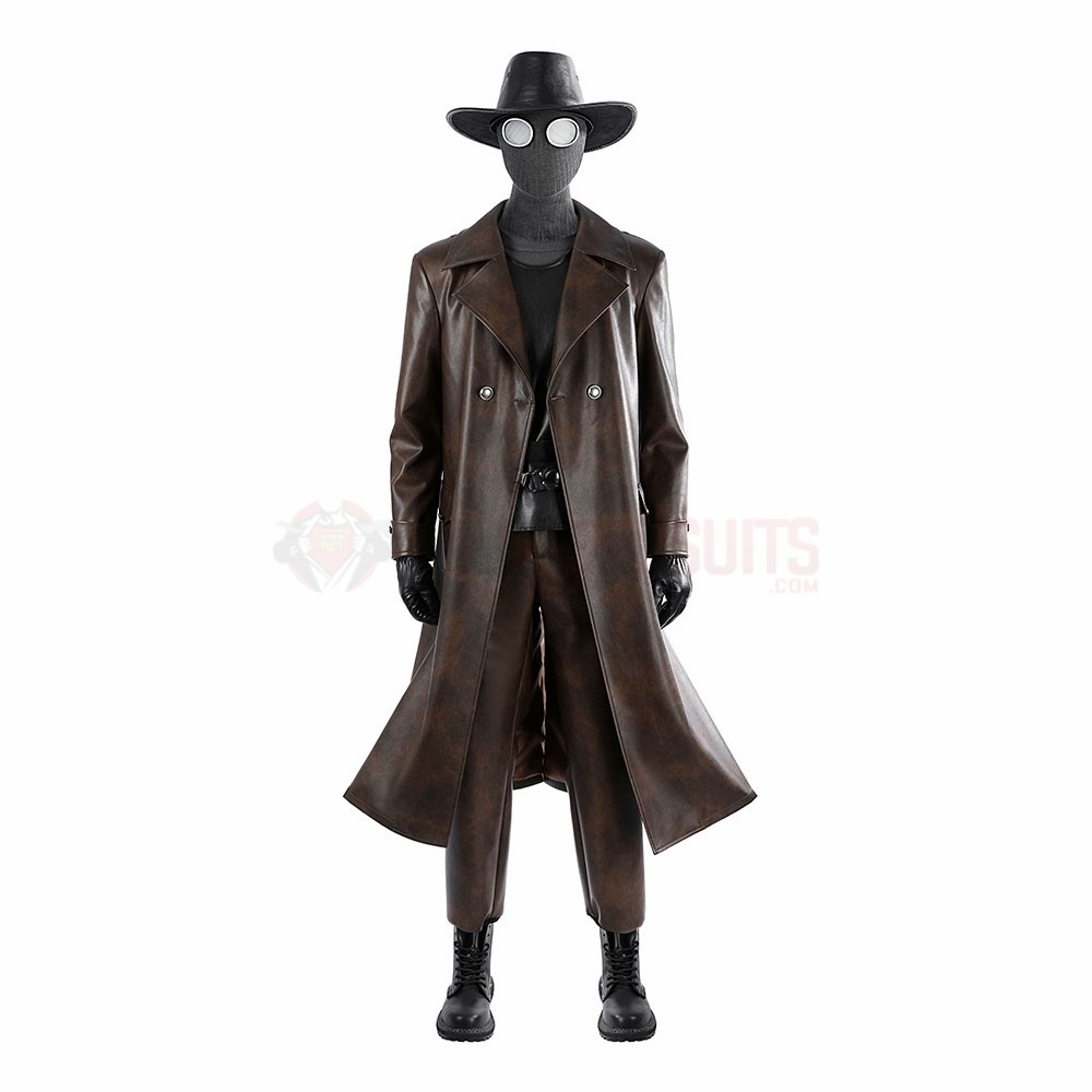 Spiderman Noir Cosplay Costume Spider-Noir Brown Suit
