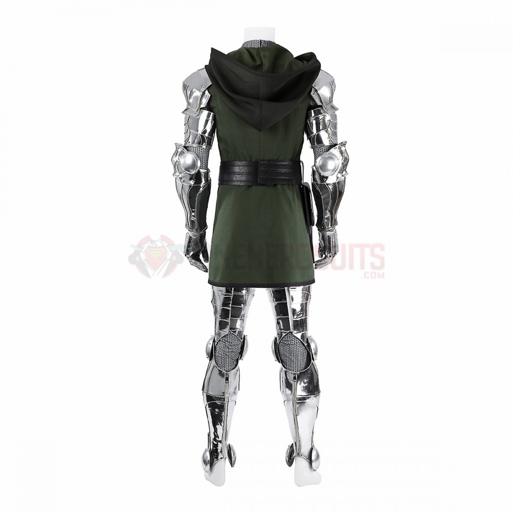 Doctor Doom Cosplay Costumes Victor von Doom Green Suits With Cloak