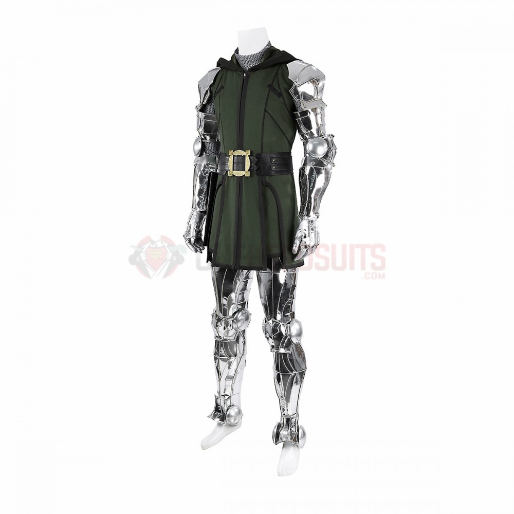 Doctor Doom Cosplay Costumes Victor von Doom Green Suits With Cloak
