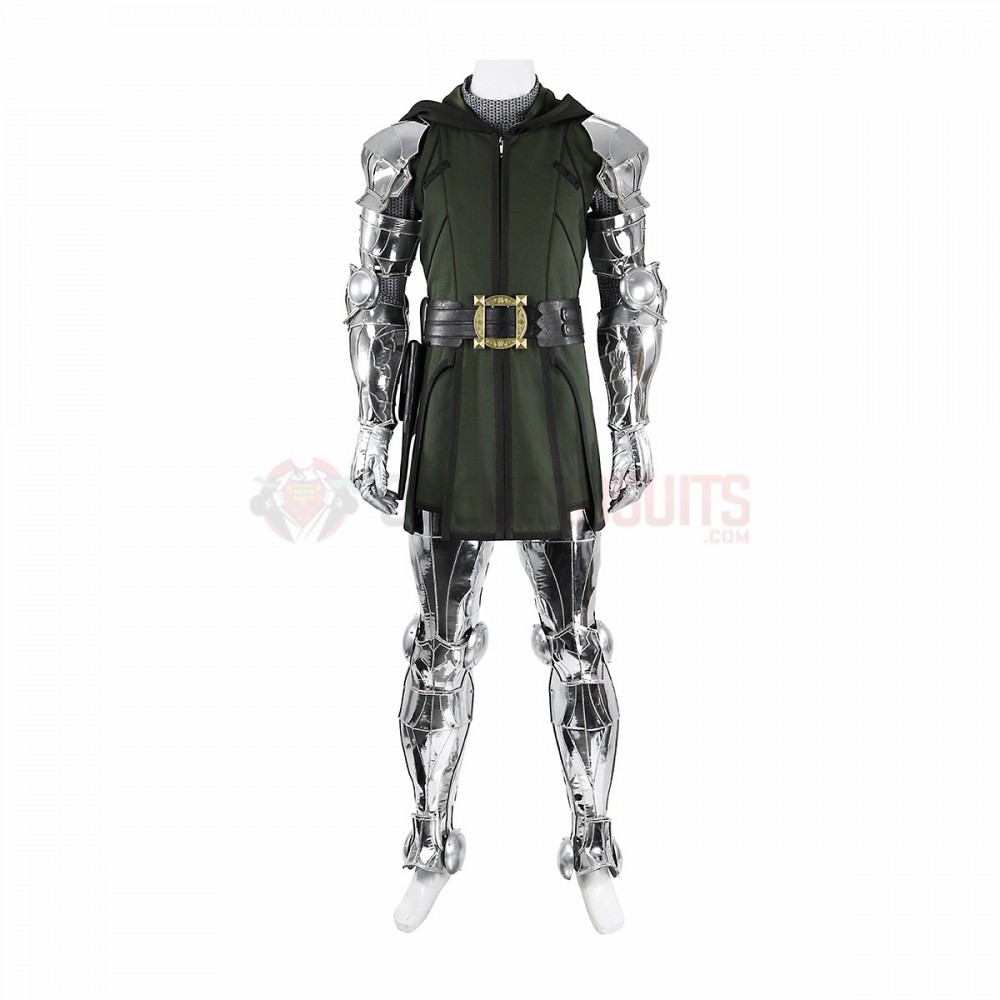 Doctor Doom Cosplay Costumes Victor von Doom Green Suits With Cloak