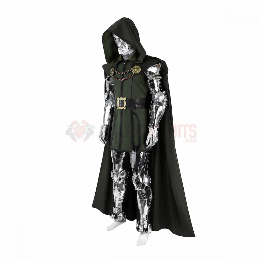 Doctor Doom Cosplay Costumes Victor von Doom Green Suits With Cloak