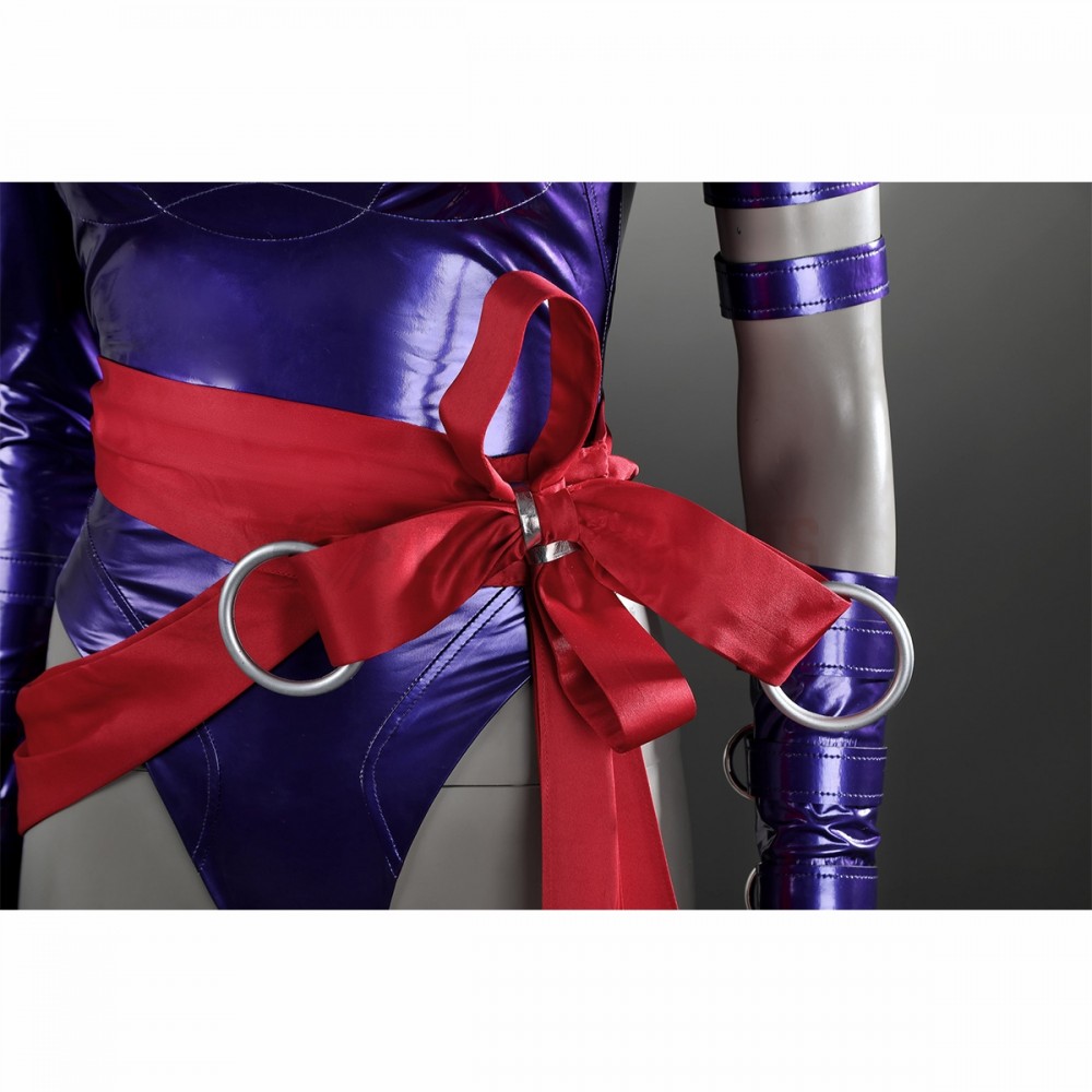 Marvel Rivals Cosplay Costumes Psylocke Purple Leather Cosplay Suits
