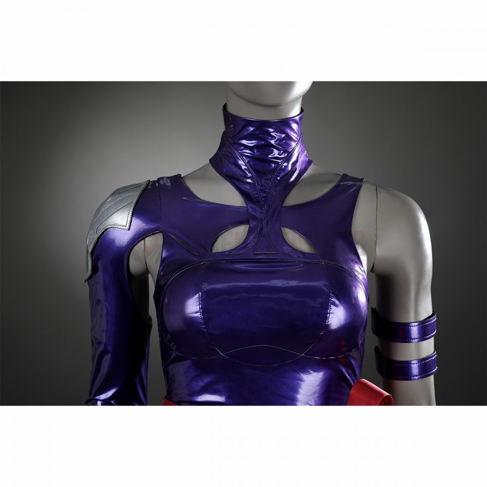 Marvel Rivals Cosplay Costumes Psylocke Purple Leather Cosplay Suits
