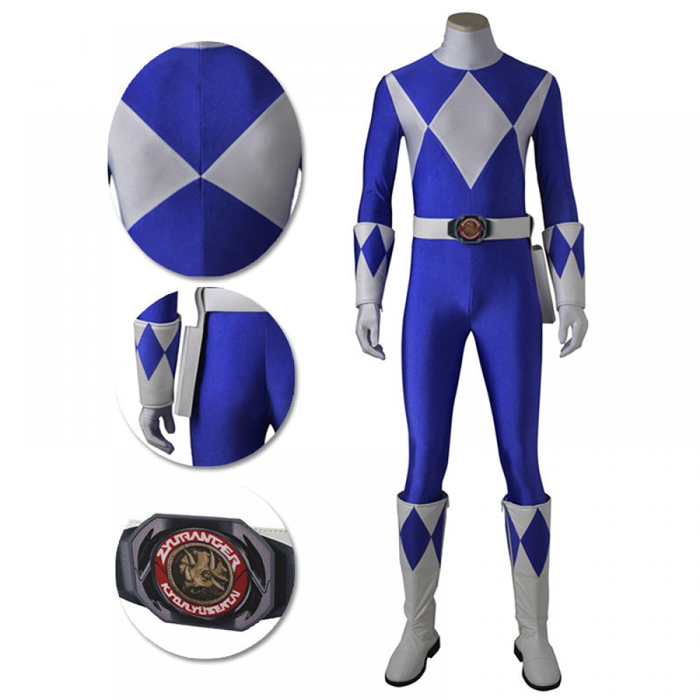 Blue Ranger Cosplay Costumes Mighty Morphin Power Rangers Cosplay Suit