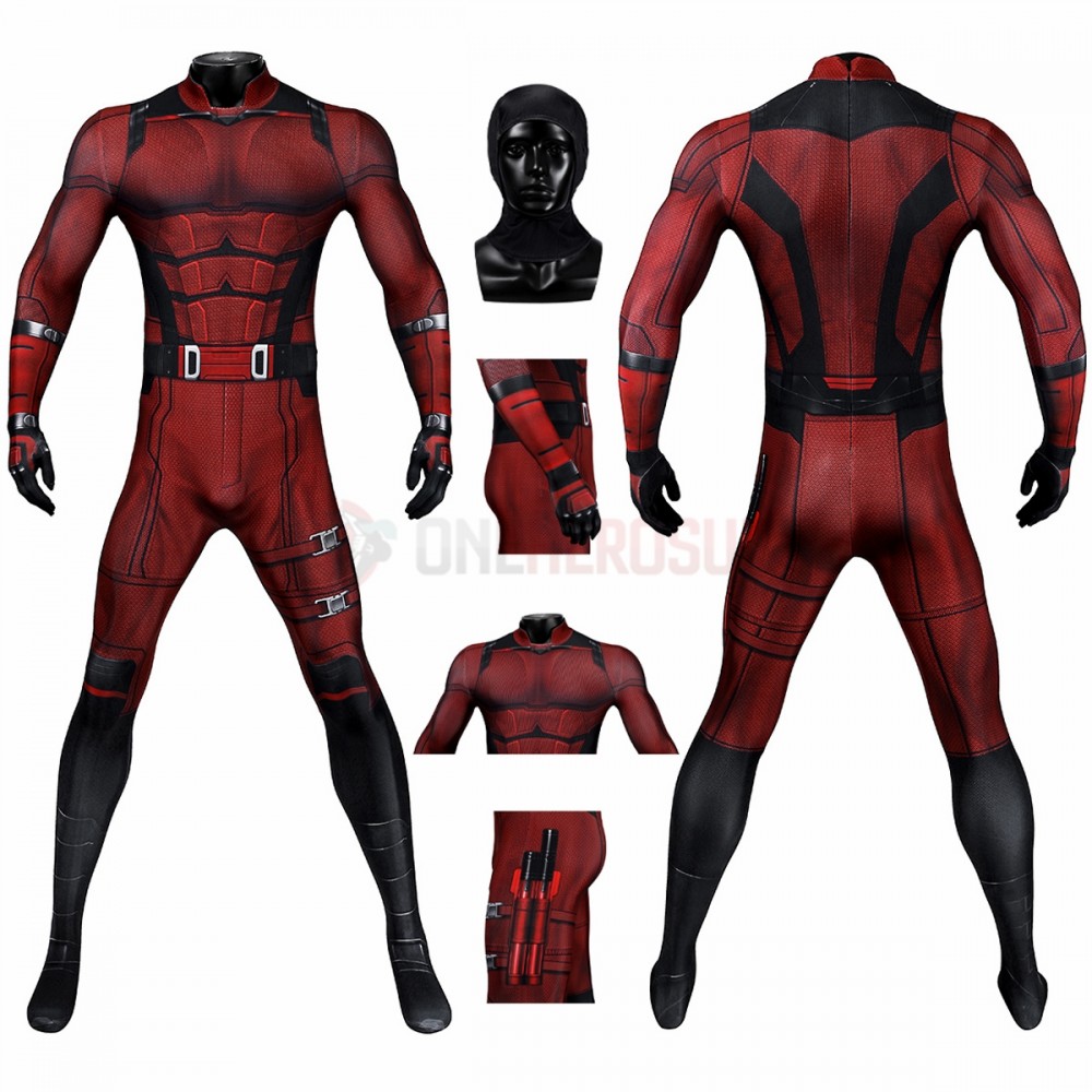 Daredevil Born Again Season 1 Cosplay Costume Red Spandex Jumpsuit