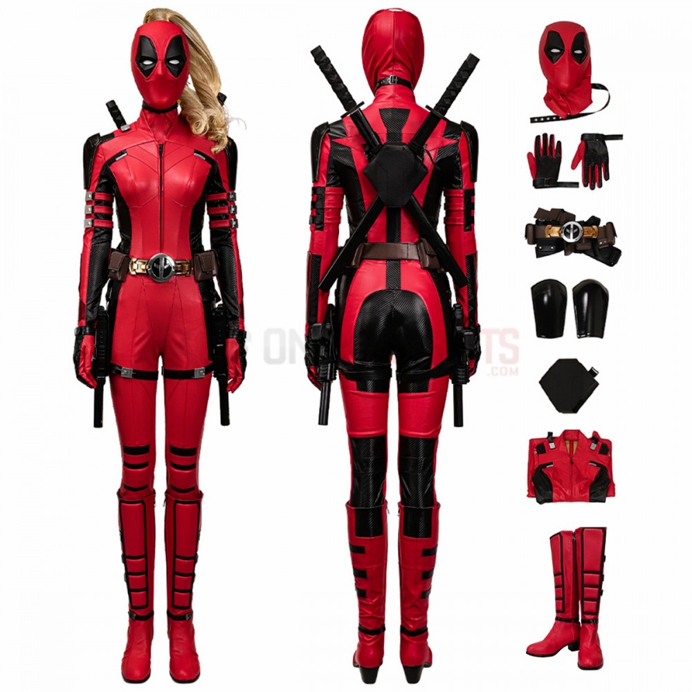 Deadpool 3 Lady Deadpool Cosplay Costumes Female Leather Suits Top Level
