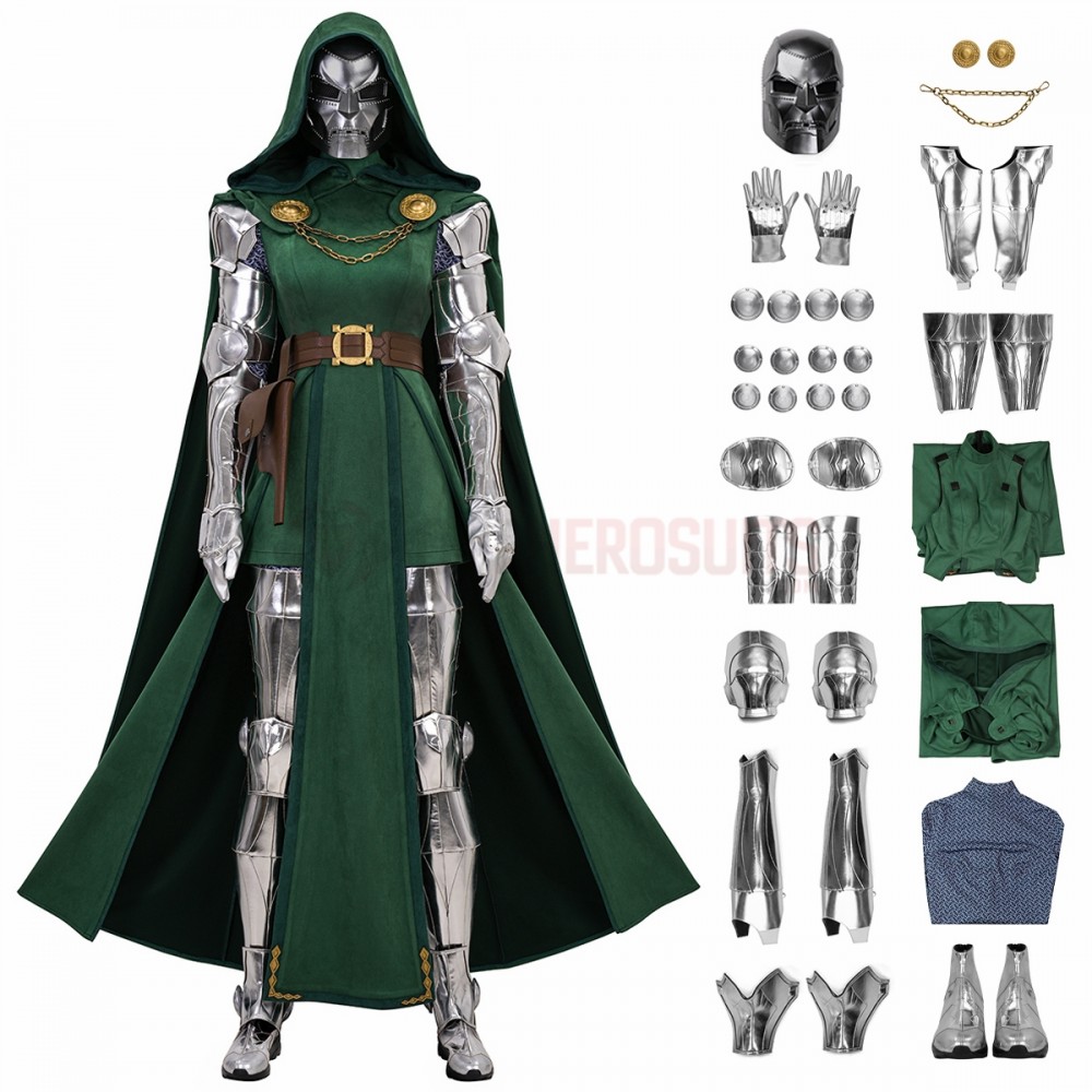 Doctor Doom Cosplay Costumes Dr. Doom Female Edition Top Level Suits