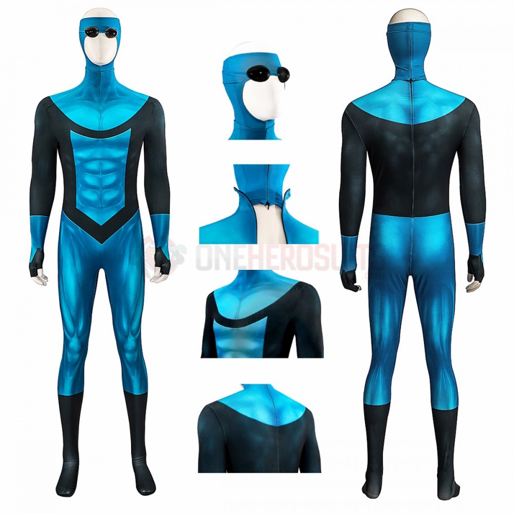 Invincible Season 3 Cosplay Costumes Mark Grayson Blue Jumpsuits