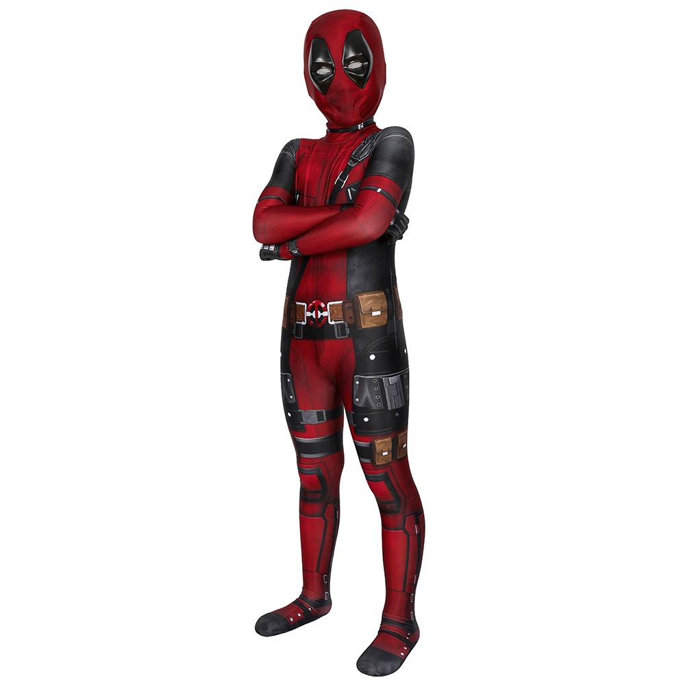 Kids Deadpool Cosplay Suit 3D Printed Spandex Deadpool Suit For Children