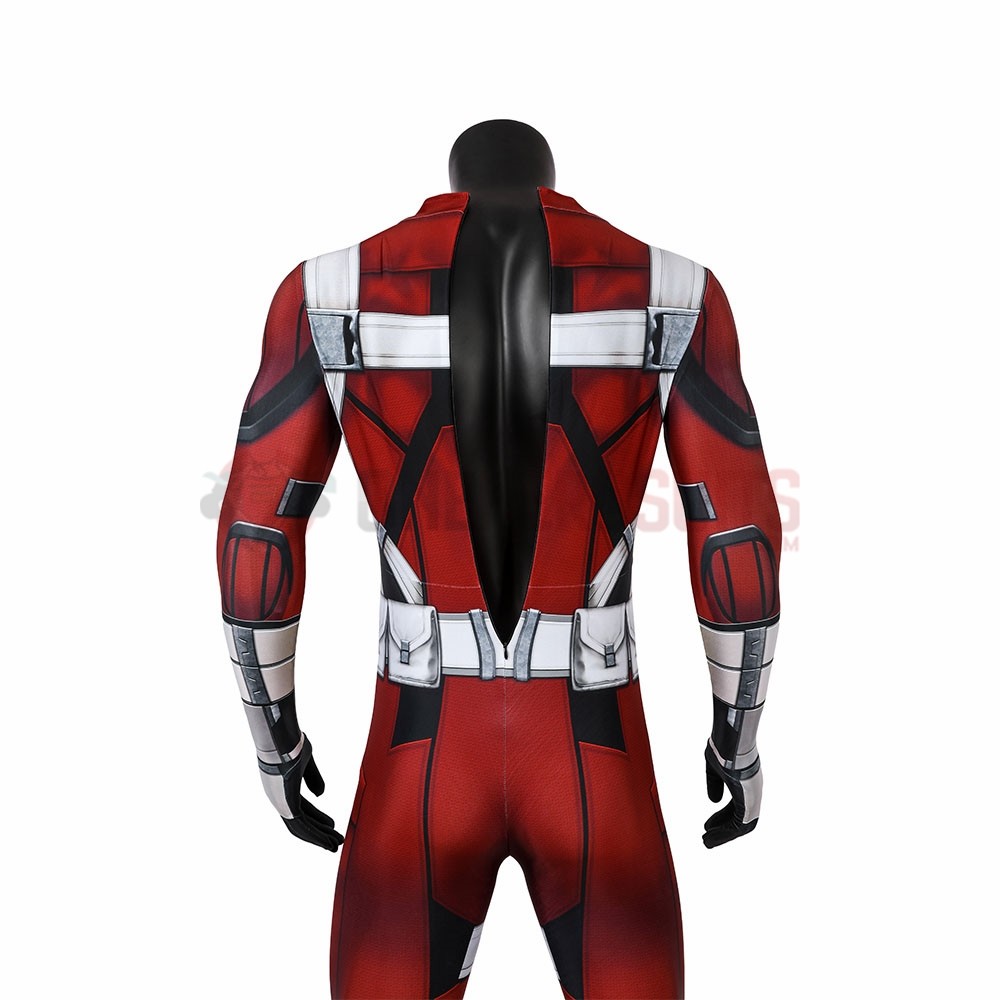 2020 Red Guardian Spandex Cosplay Costume