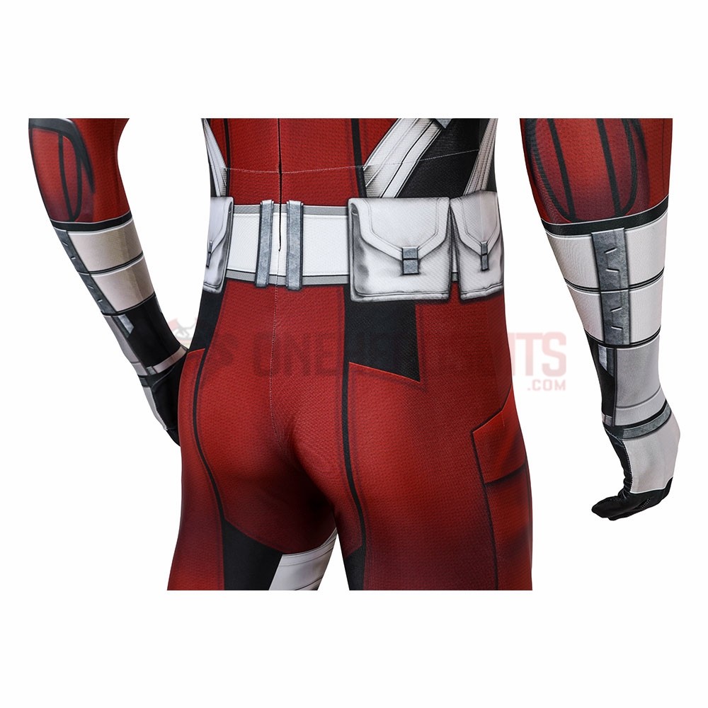 2020 Red Guardian Spandex Cosplay Costume