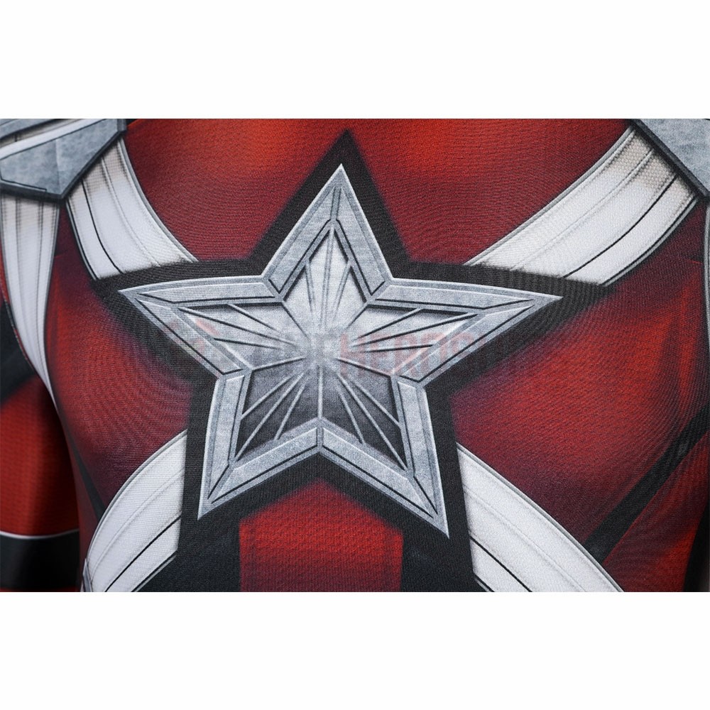 2020 Red Guardian Spandex Cosplay Costume