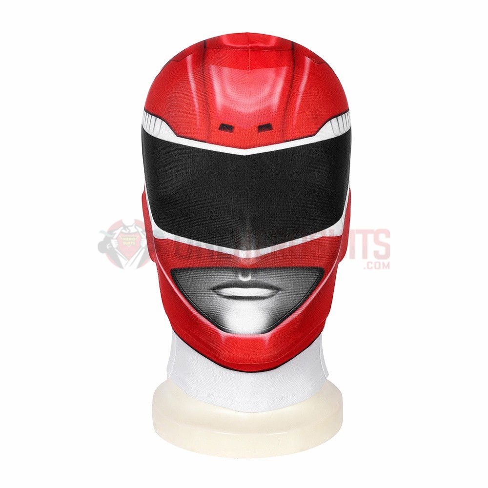 Red Power Ranger Cosplay Suit Classic Red Spandex Power Rangers Costumes