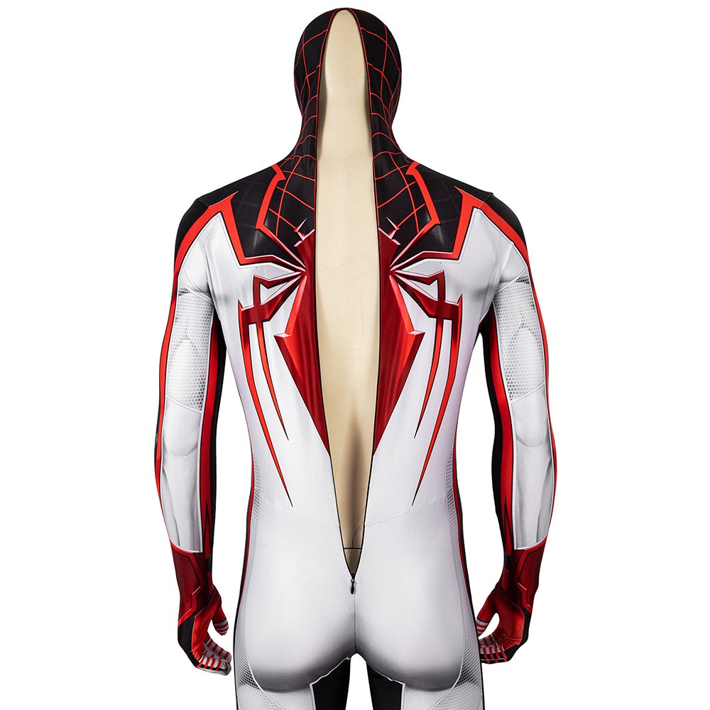 Spider-man Tracksuit Spiderman Miles Morales White Cosplay Suit
