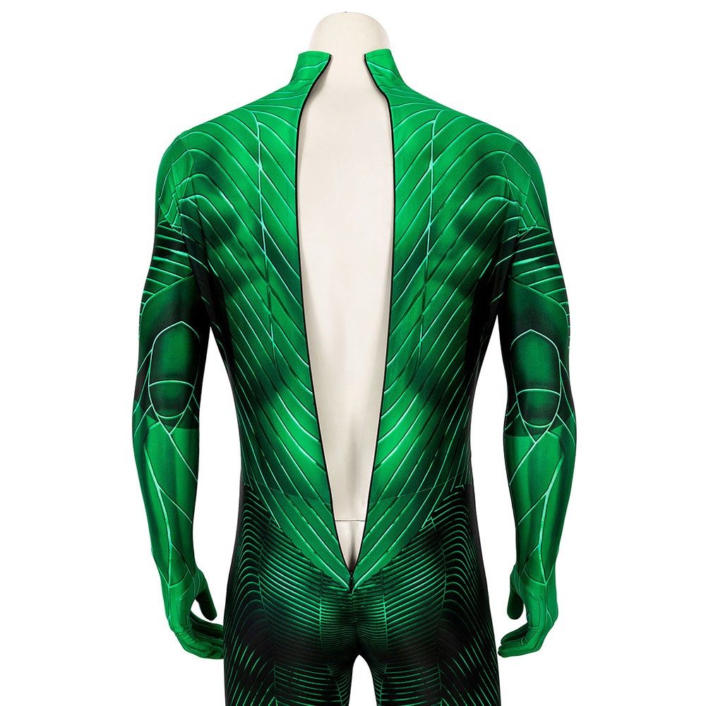 Green Lantern Hal Jordan Cosplay Costume Detail Printed Suit