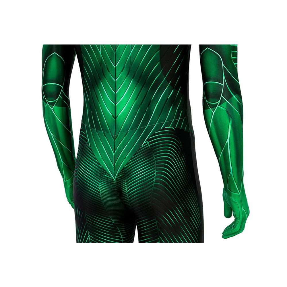 Green Lantern Hal Jordan Cosplay Costume Detail Printed Suit