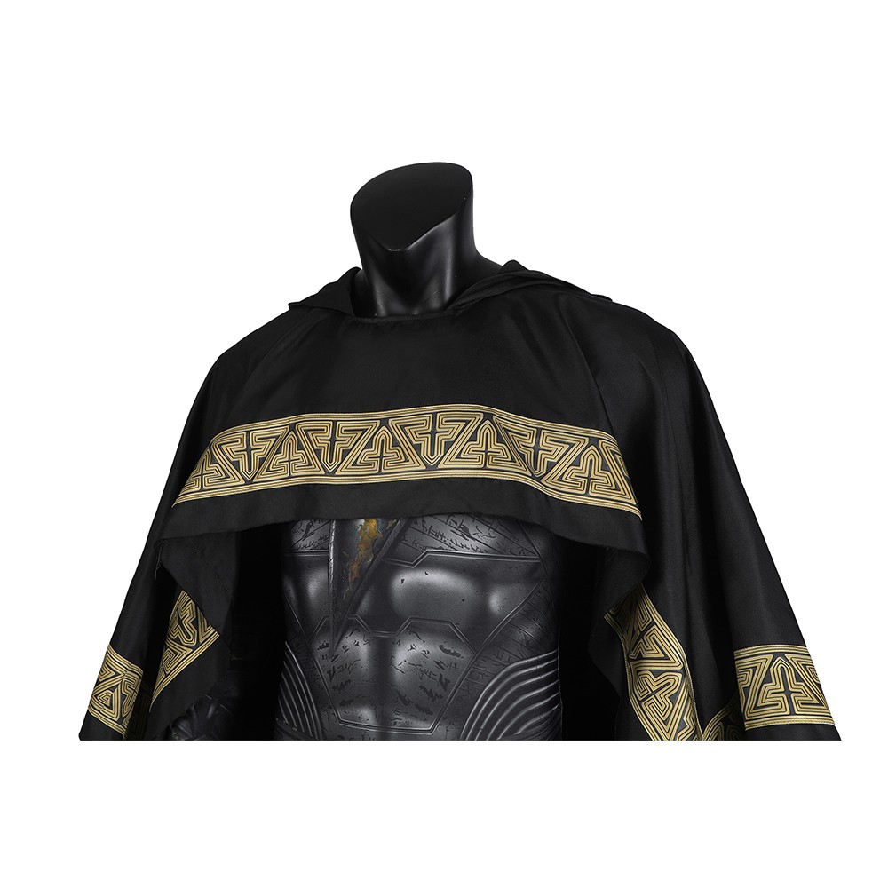 Black Adam Cosplay Costume 3D Printed Jumpsuits With Cloak