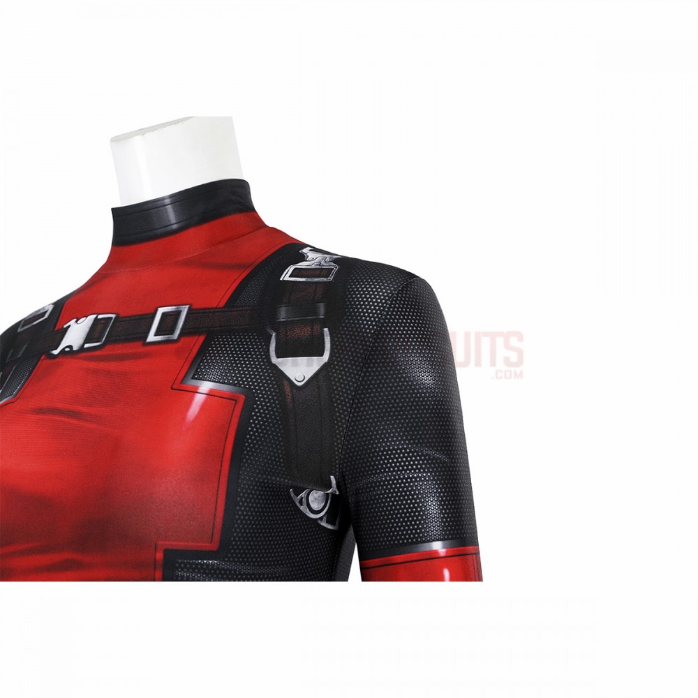 Lady Deadpool Cosplay Costume Comic Edition Spandex Bodysuit