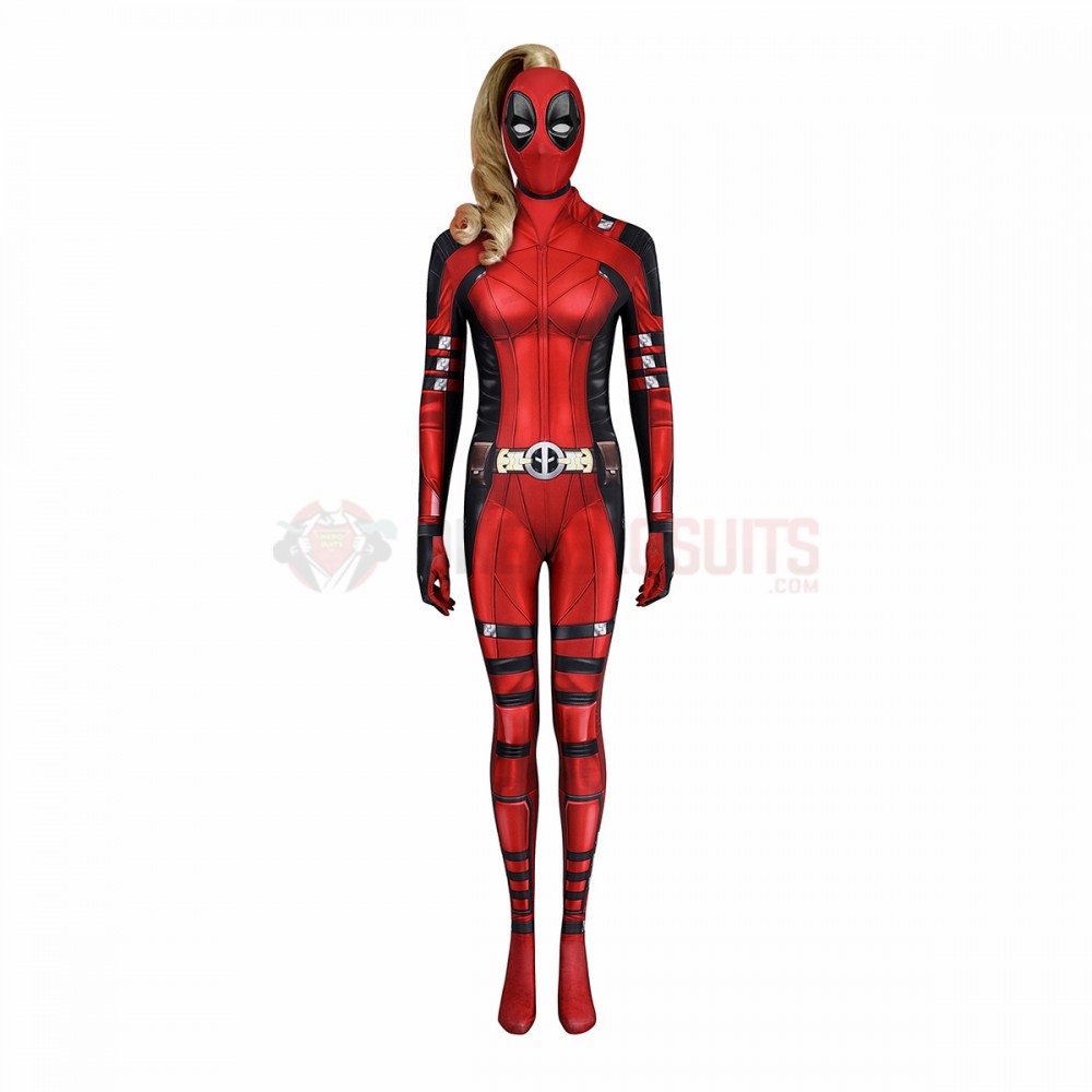 Lady Deadpool Cosplay Costume Deadpool 3 Movie Edition Spandex Bodysuit