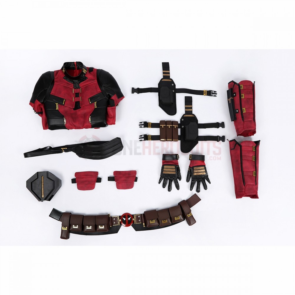 Kids Deadpool 3 Cosplay Costumes Wade Wilson Leather Edition Halloween ...