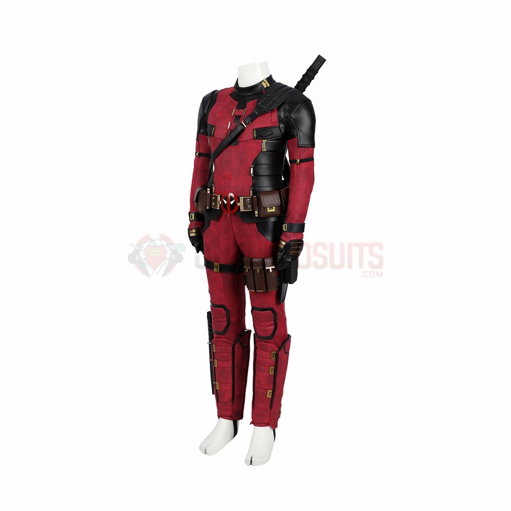 Kids Deadpool 3 Cosplay Costumes Wade Wilson Leather Edition Halloween ...