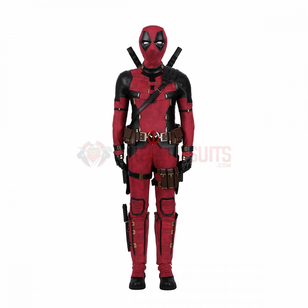 Kids Deadpool 3 Cosplay Costumes Wade Wilson Leather Edition Halloween ...