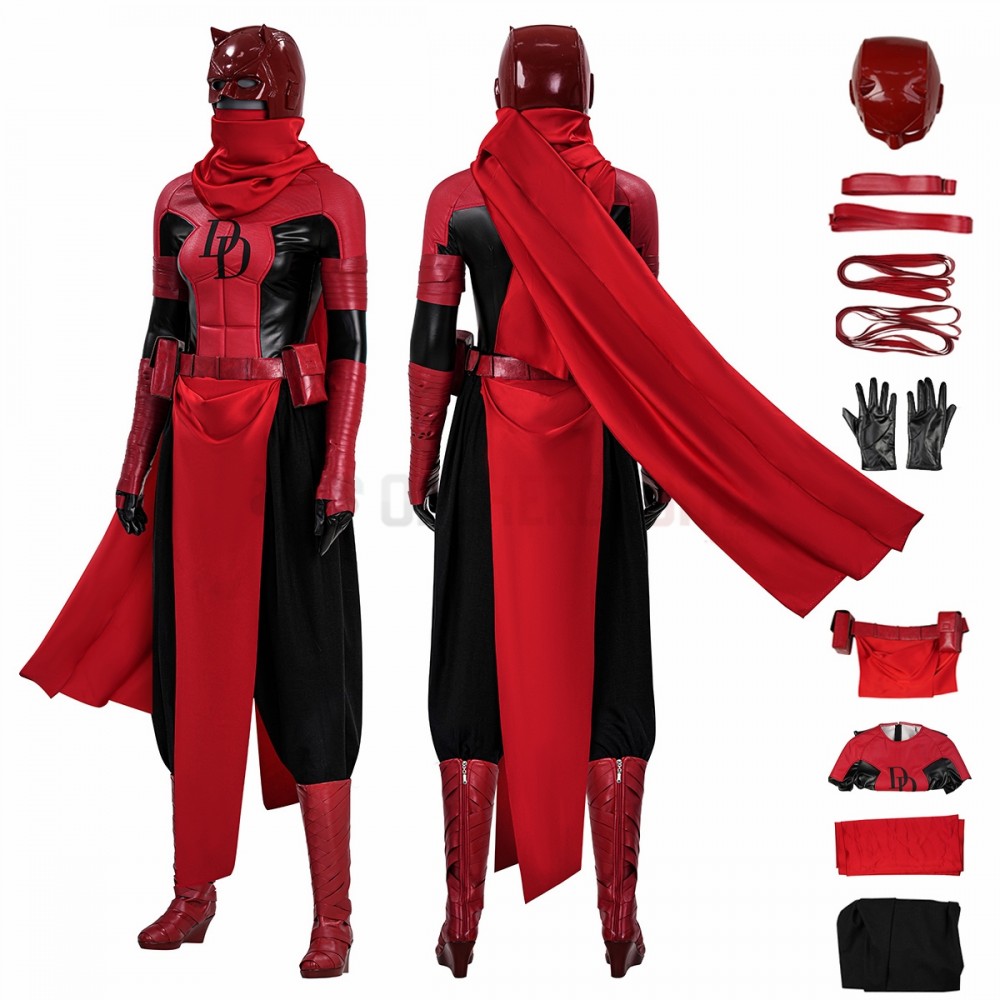 Lady Daredevil Cosplay Costumes Elektra Red Top Level Suits