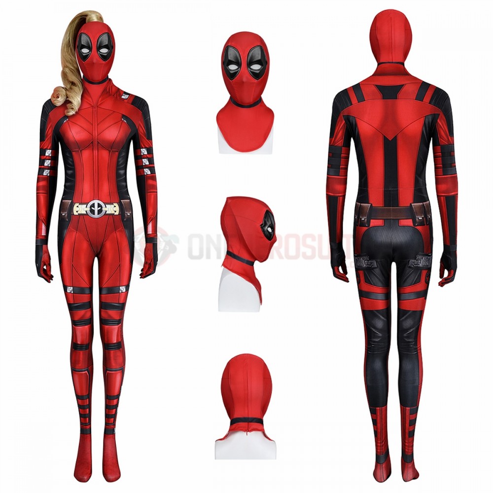 Lady Deadpool Cosplay Costume Deadpool 3 Movie Edition Spandex Bodysuit