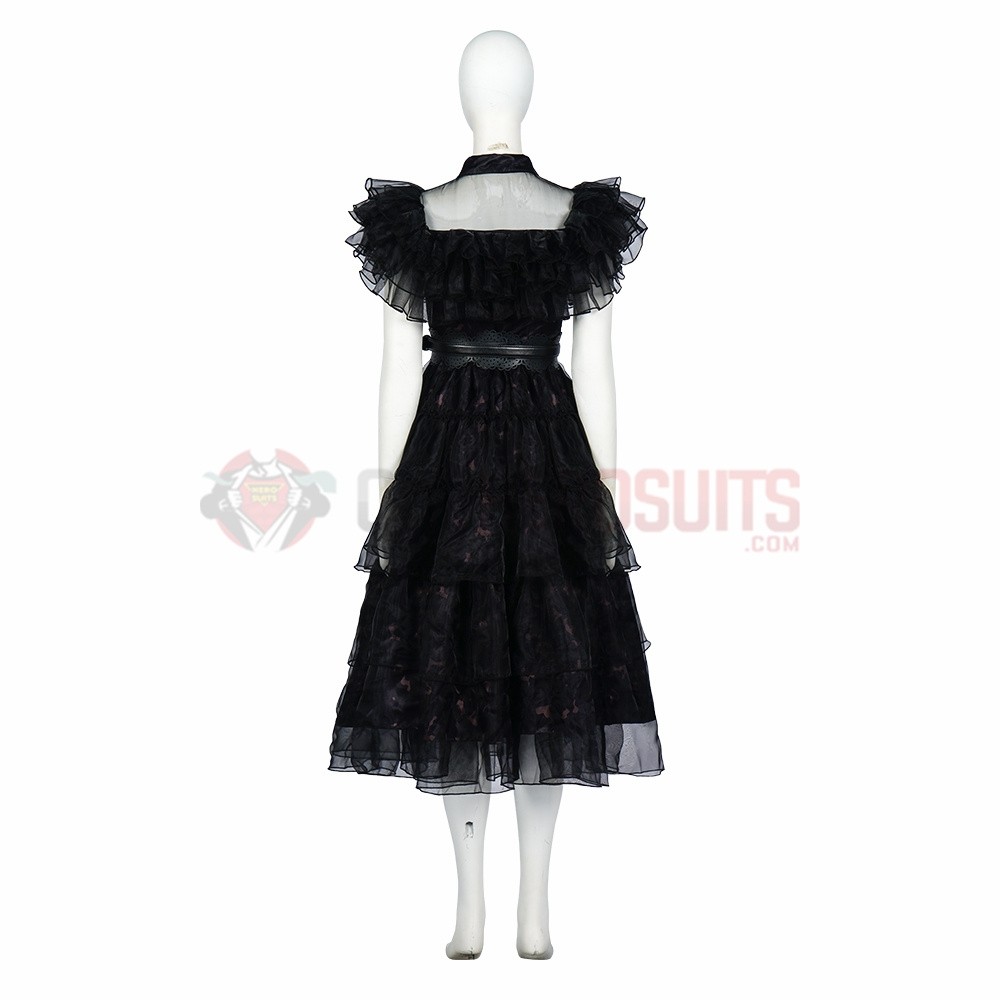The Addams Family Cosplay Costumes Wednesday Addams Prom Dress