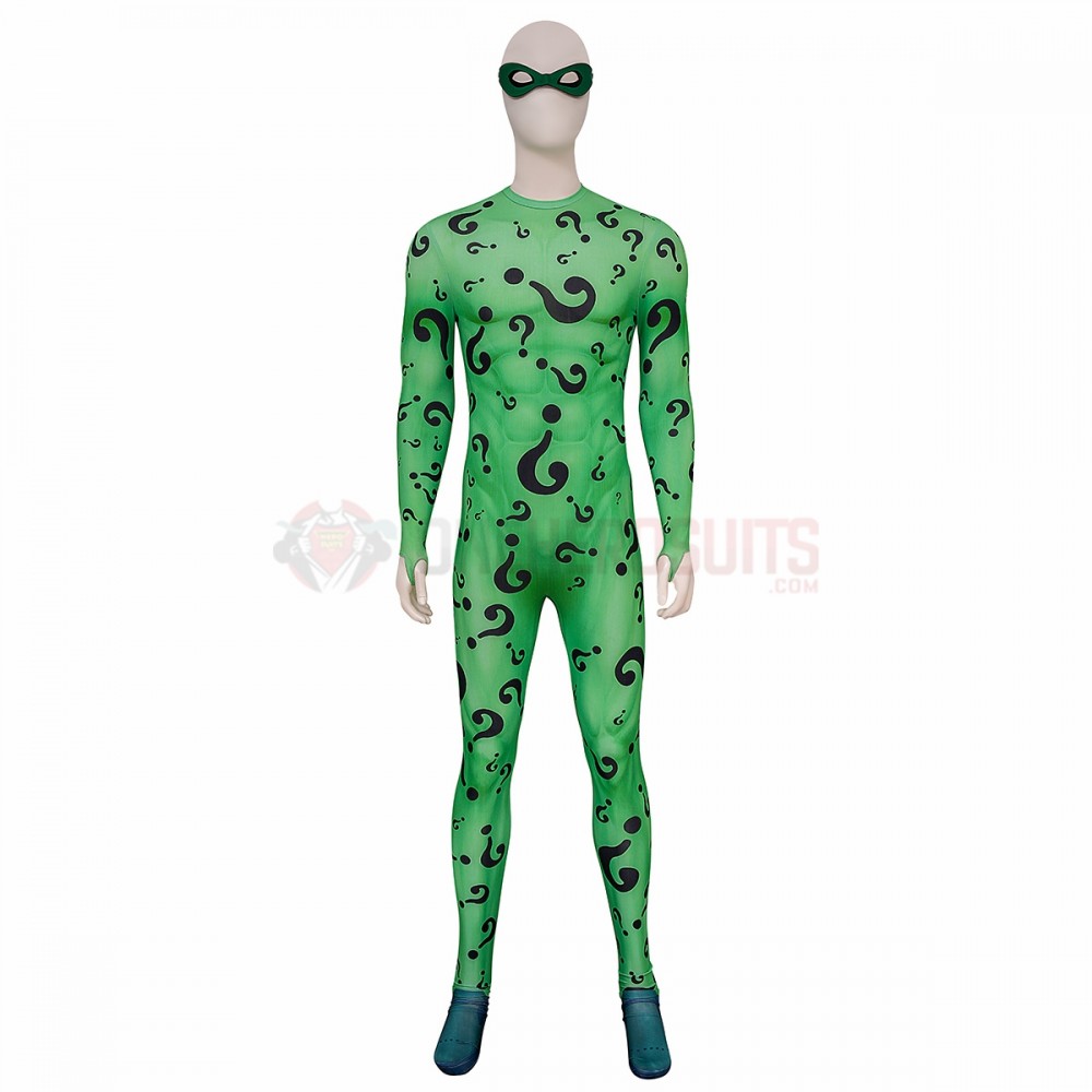Riddler Forever Cosplay Jumpsuit Halloween Suit