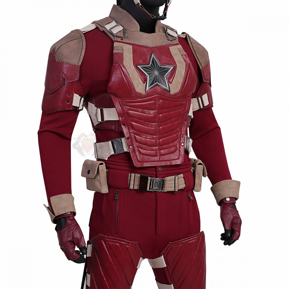 Thunderbolts Cosplay Costumes Red Guardian Top Level Leather Suits