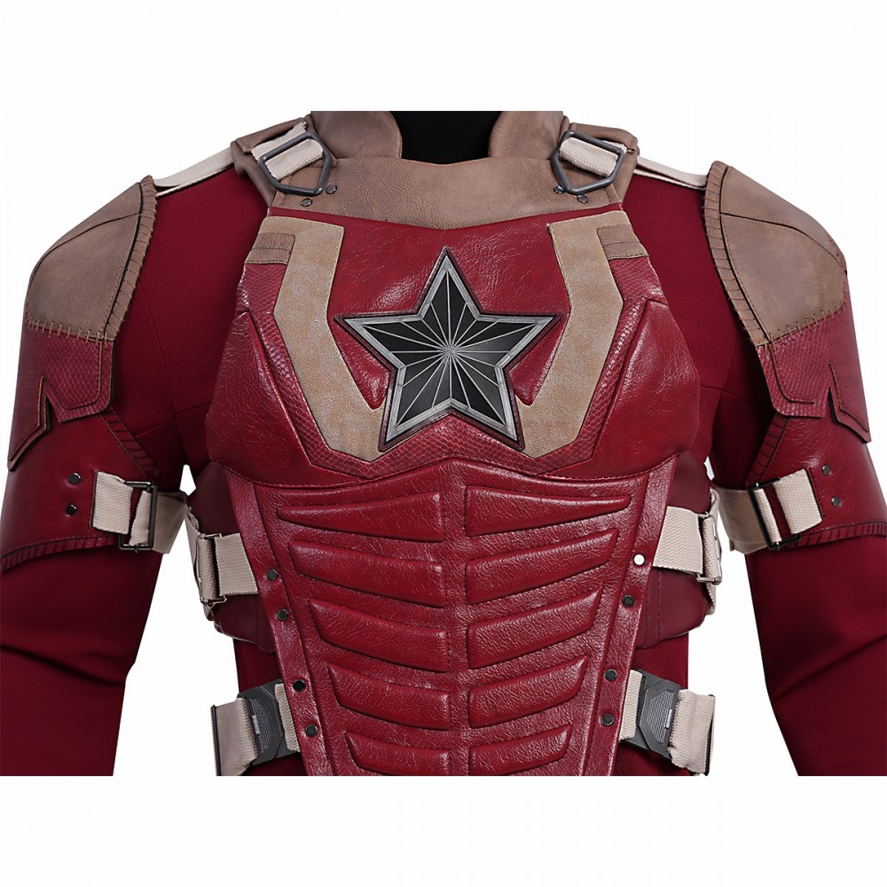Thunderbolts Cosplay Costumes Red Guardian Top Level Leather Suits