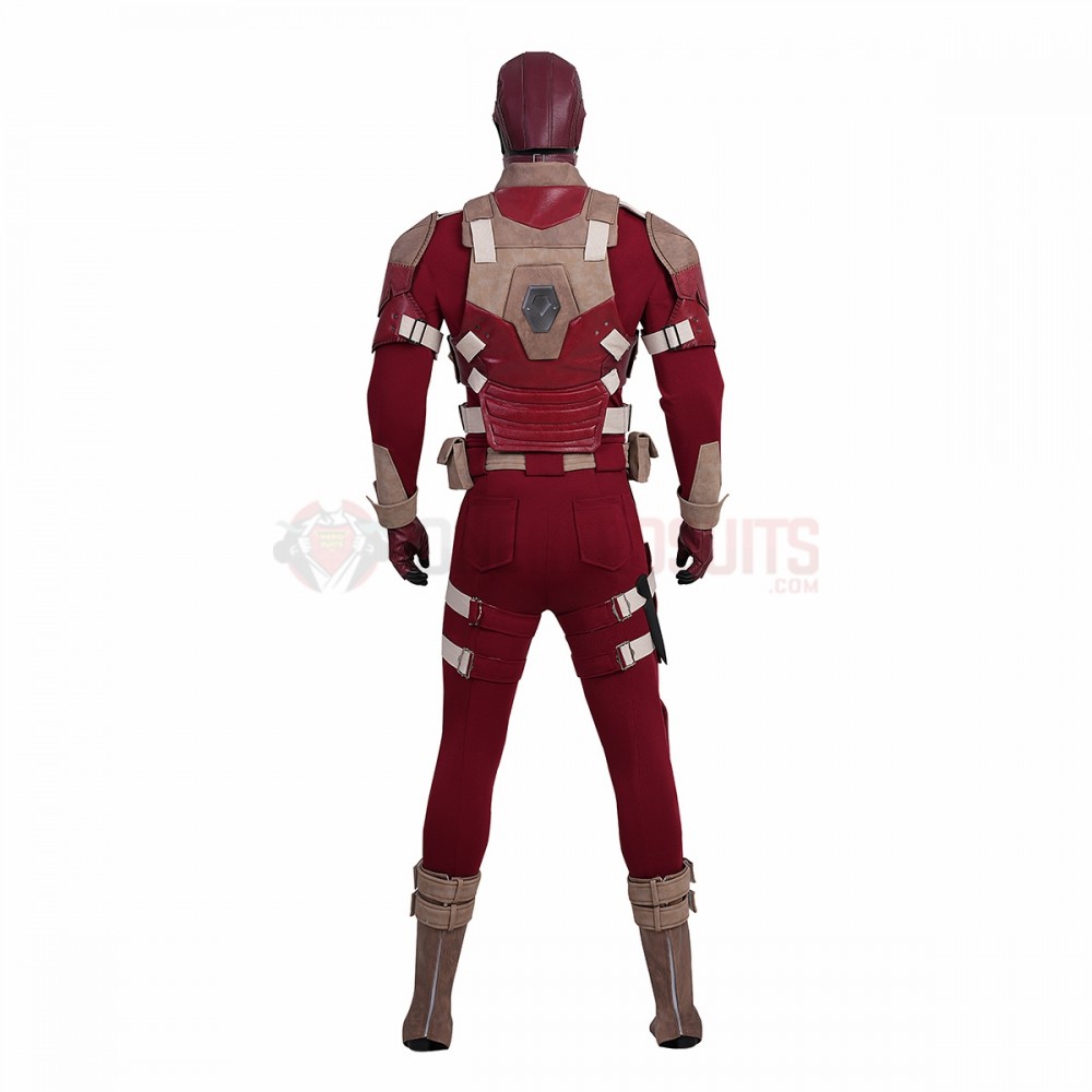 Thunderbolts Cosplay Costumes Red Guardian Top Level Leather Suits