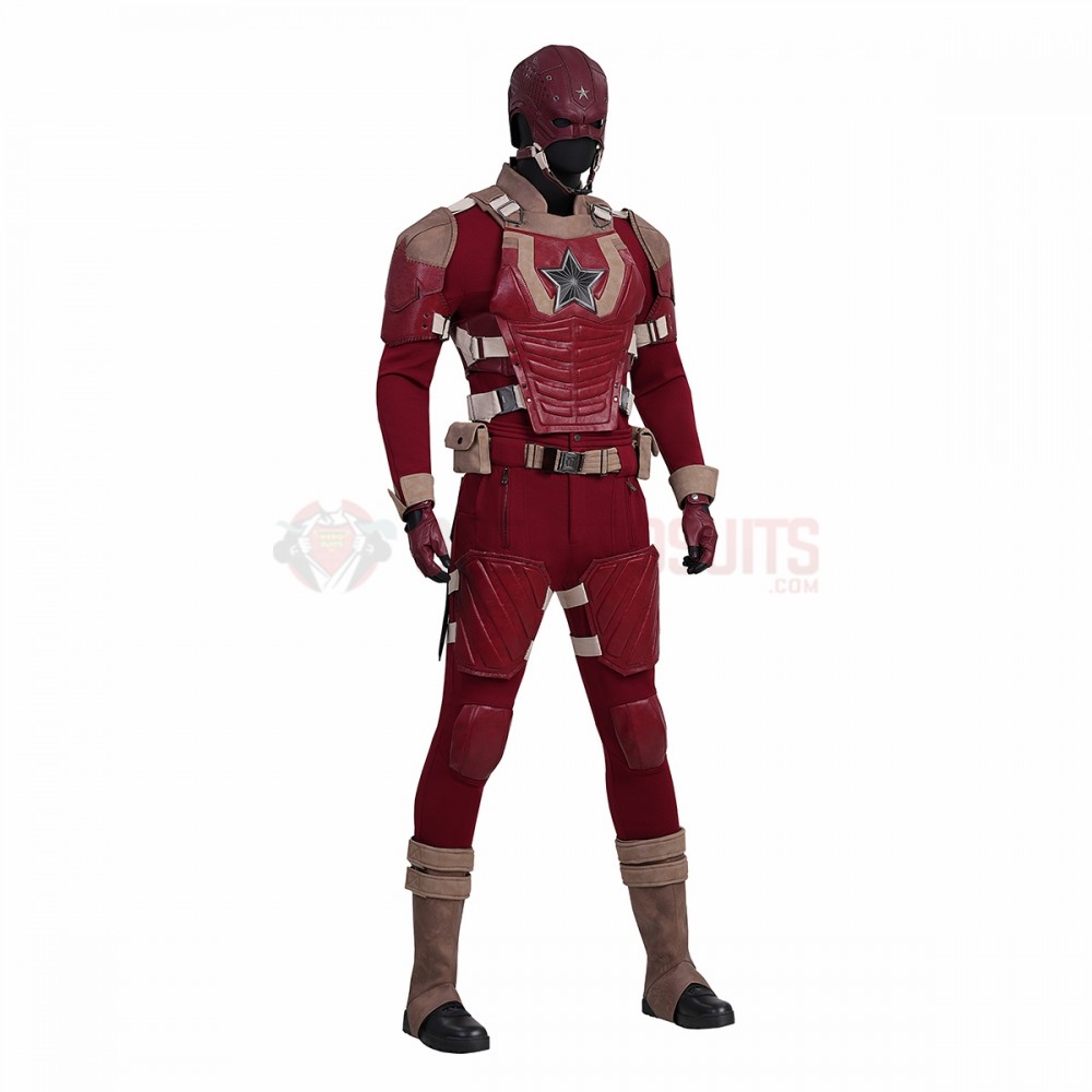 Thunderbolts Cosplay Costumes Red Guardian Top Level Leather Suits