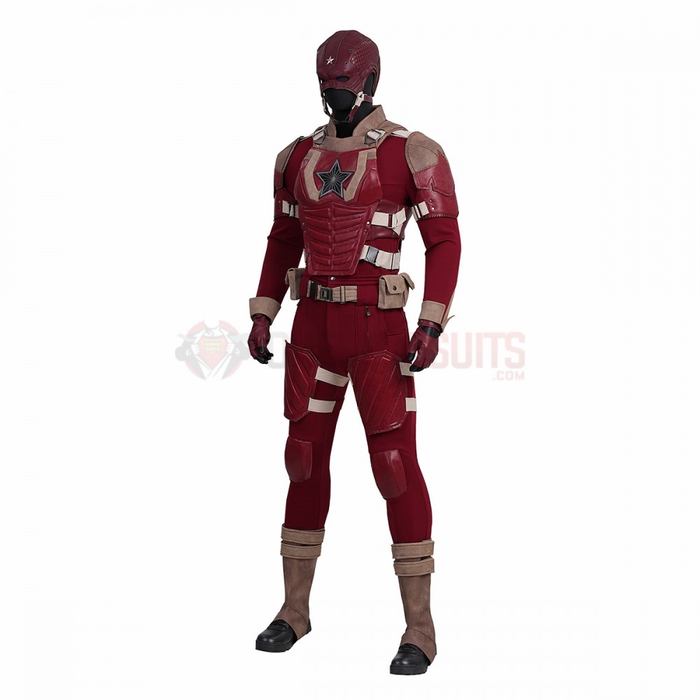 Thunderbolts Cosplay Costumes Red Guardian Top Level Leather Suits