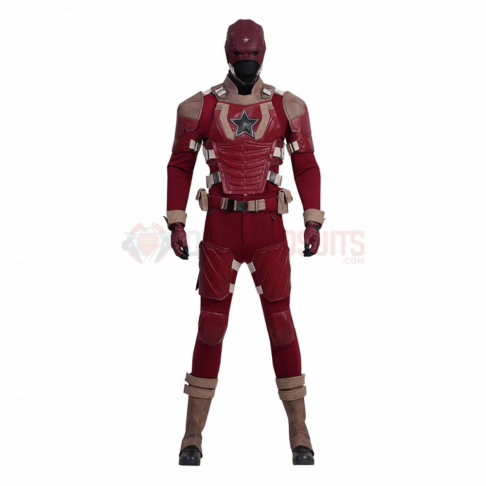 Thunderbolts Cosplay Costumes Red Guardian Top Level Leather Suits