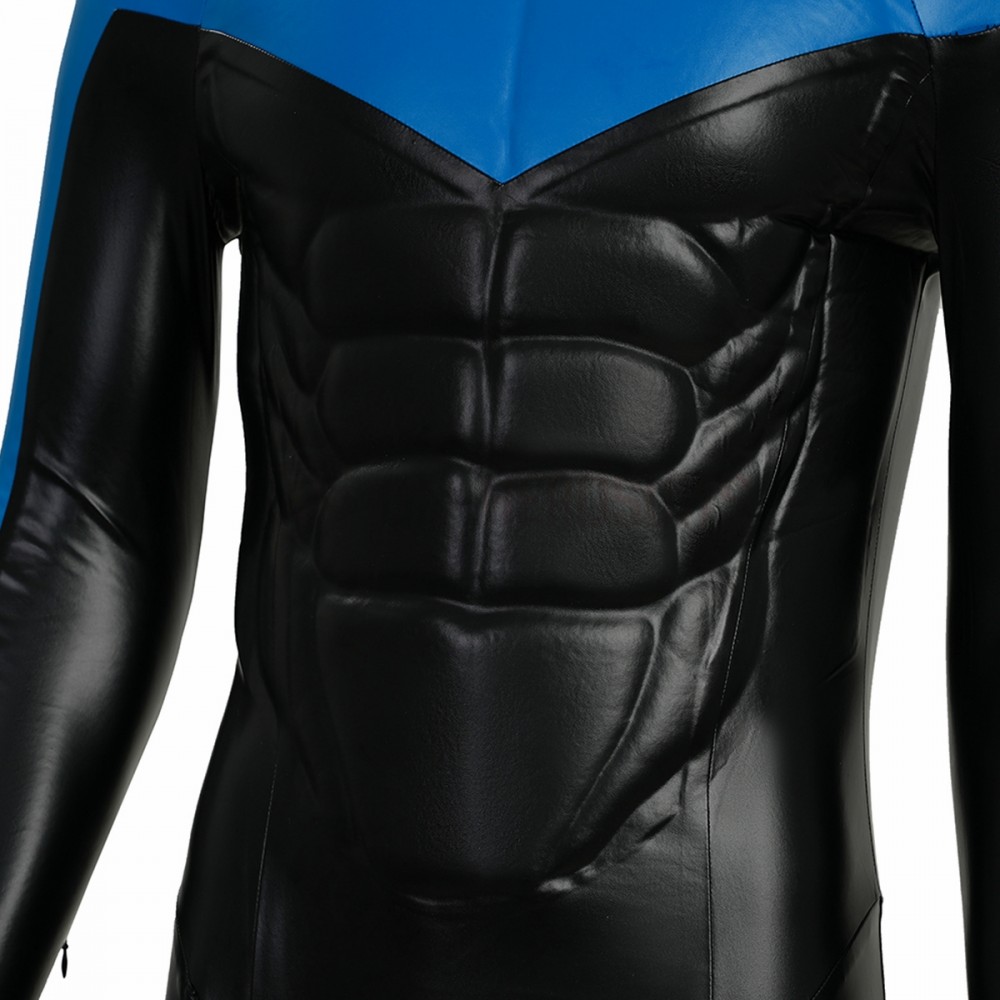 Nightwing Dick Grayson Cosplay Costumes Comic Blue Edition Top Level Suits