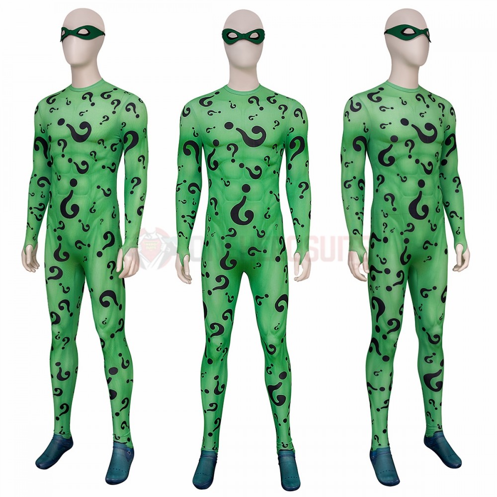 Riddler Forever Cosplay Jumpsuit Halloween Suit