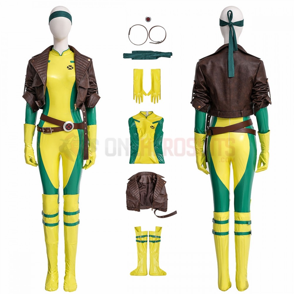 Rogue X-Men Cosplay Costume Halloween Printed Suit