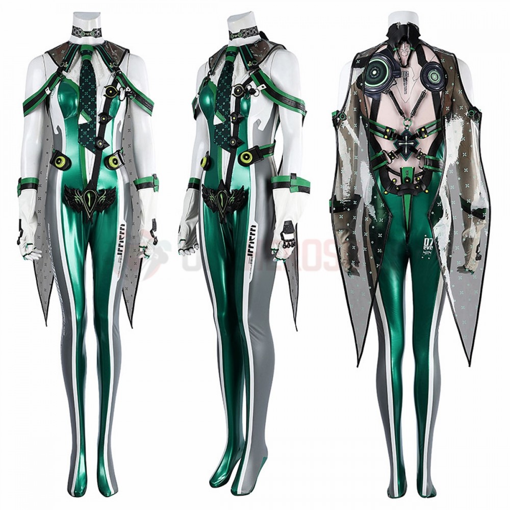 Stellar Blade EVE 07 Cosplay Costume Green Suit