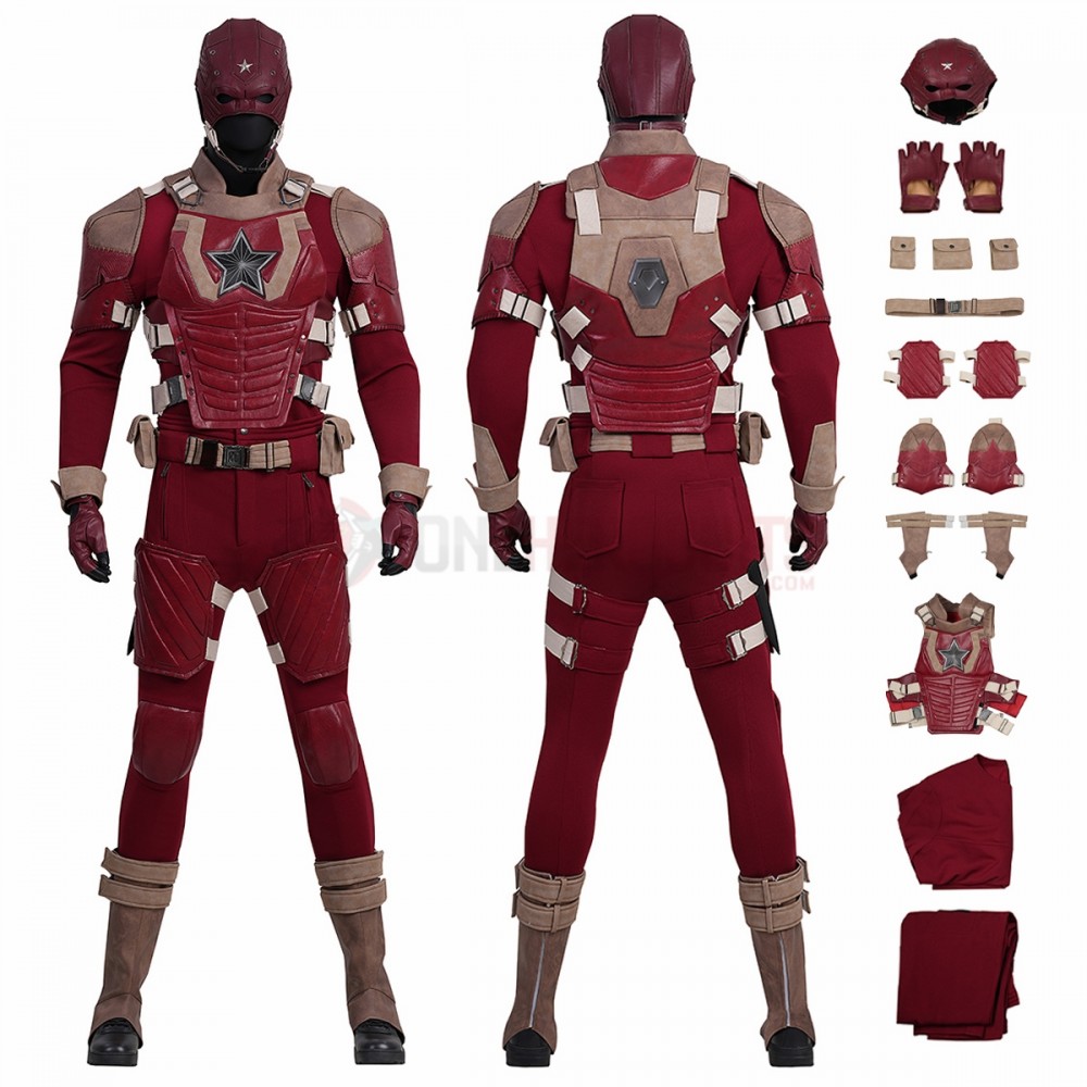Thunderbolts Cosplay Costumes Red Guardian Top Level Leather Suits
