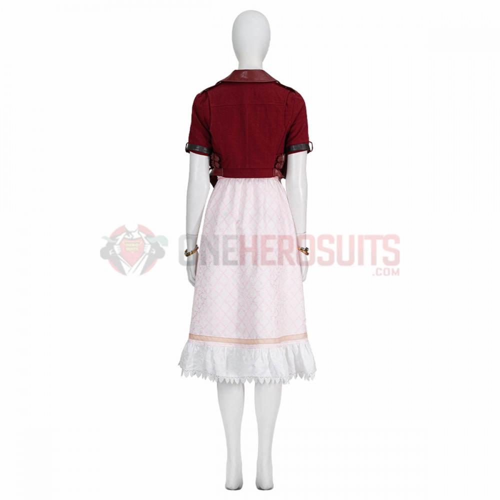 Final Fantasy VII Remake Cosplay Costumes Aerith Gainsborough Red Top ...